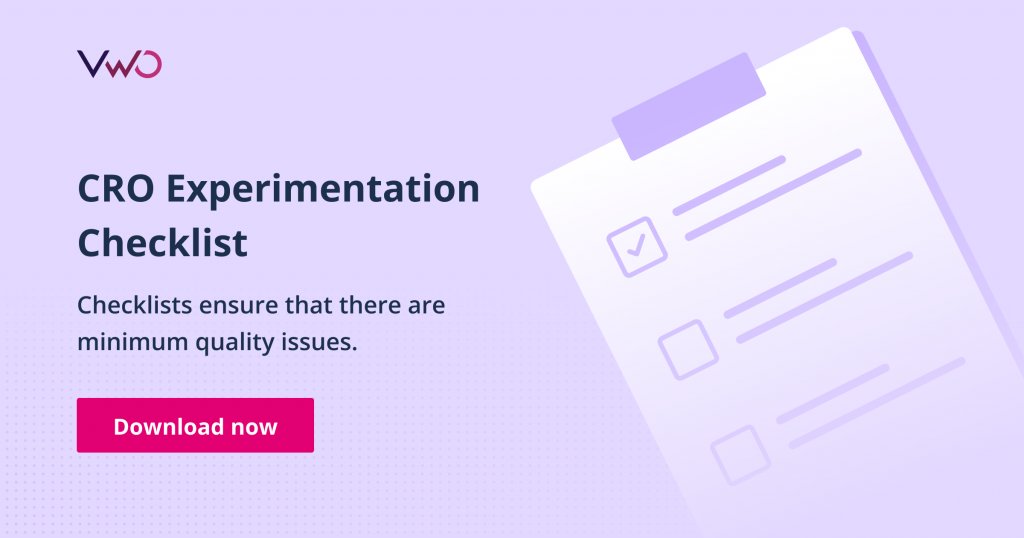CRO Experimentation Checklist | VWO Free Tools