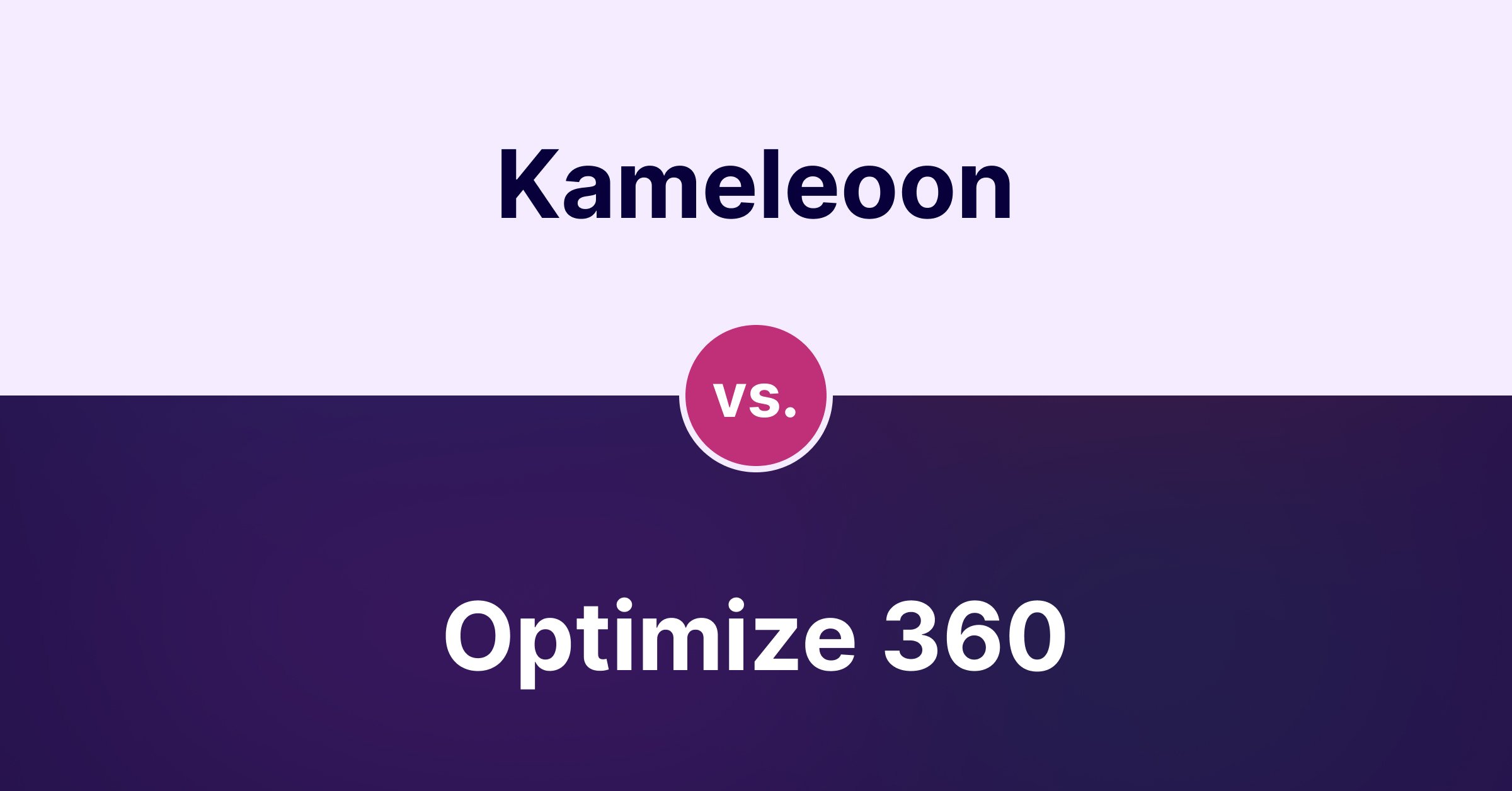 Kameleoon Vs. Optimize 360: End-to-End Comparison | VWO