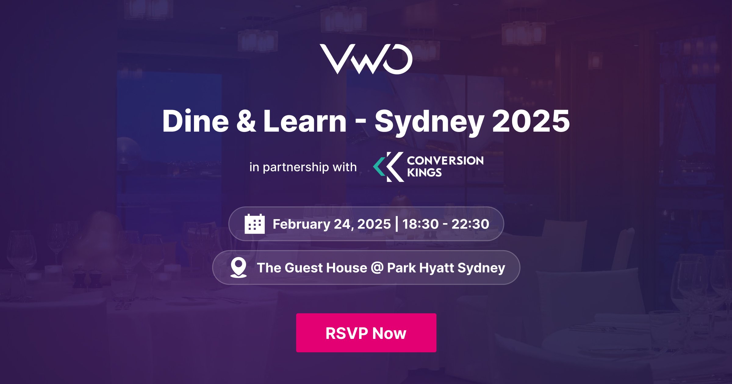 VWO Dine & Learn - Sydney 2025