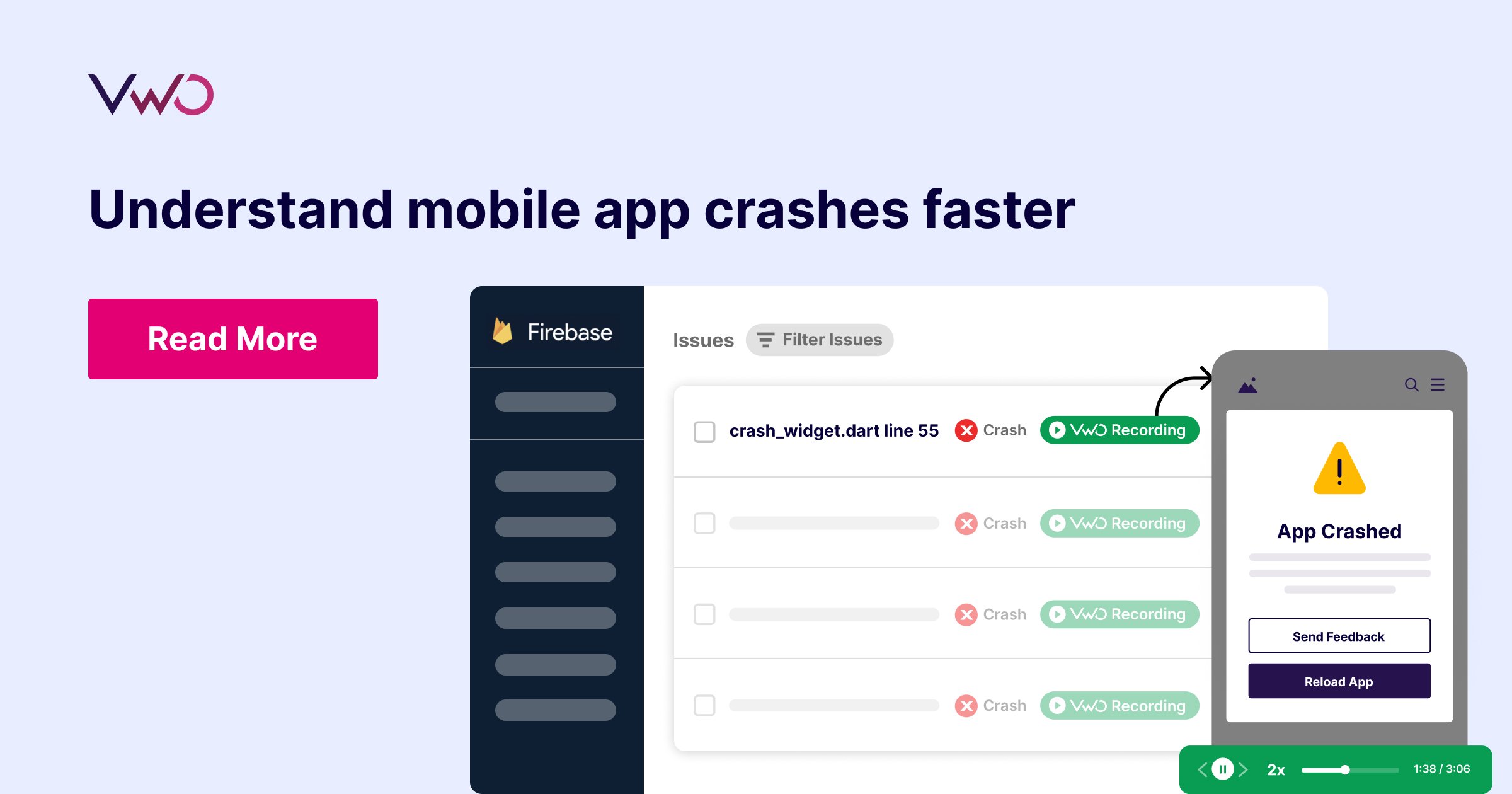 Understand app crashes | Firebase Crashlytics Integration | VWO