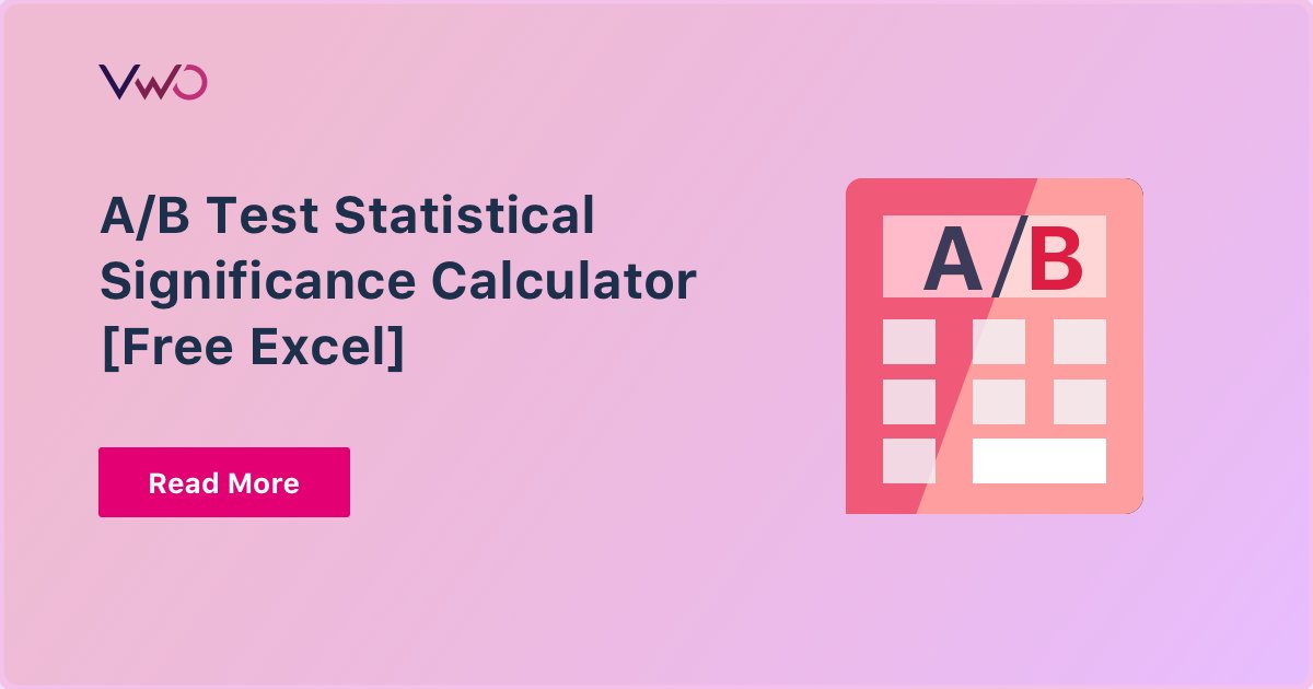 A B Test Statistical Significance Calculator Free Excel 