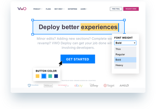 Optimize Your Website with No Code Visual Website Editor | VWO