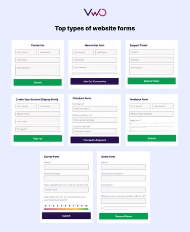 12 Website Form Examples That Improve User Interaction | VWO